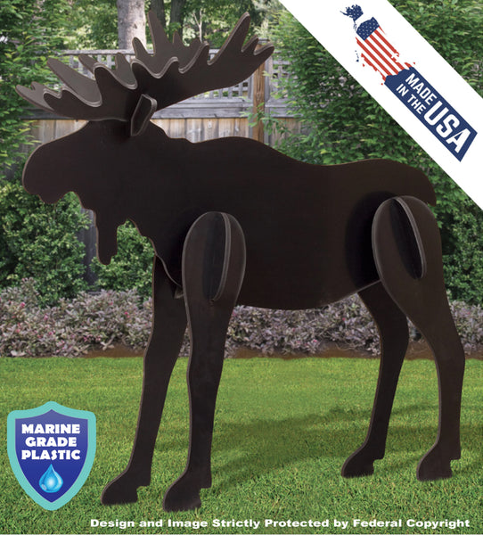 All-Weather Large Black Moose Yard Display – Front Yard Originals