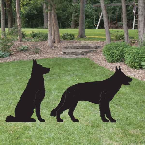 All-Weather Life-Size German Shepherd Shadow – Front Yard Originals