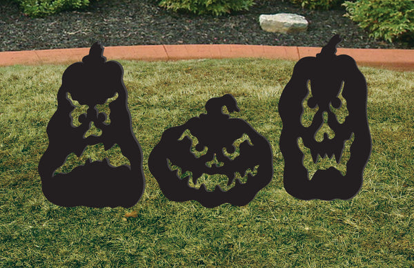 All Weather Scary Pumpkin Trio – Front Yard Originals