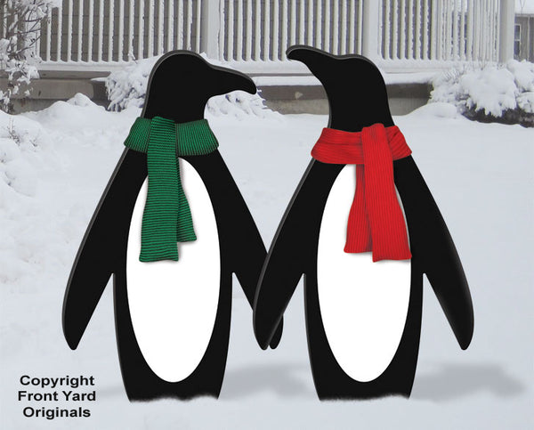 Holiday Penguin Pair Outdoor Display – Front Yard Originals